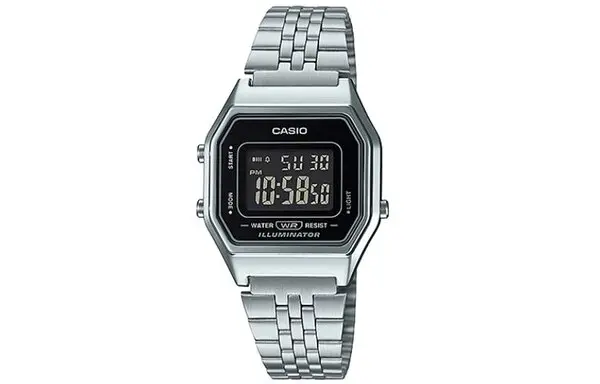 Casio Digital Watch With Stainless Steel Strap
