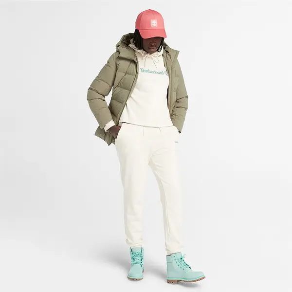 Timberland Brand" Logo Hoodie - White/blue