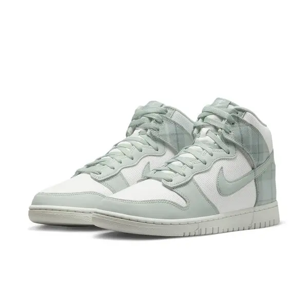 Nike Dunk High Se "mint Plaid" Sneakers - Green/white