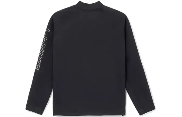 LI-NING Professional Basketball Series Diagonal Zipper Sports Pullover 'black