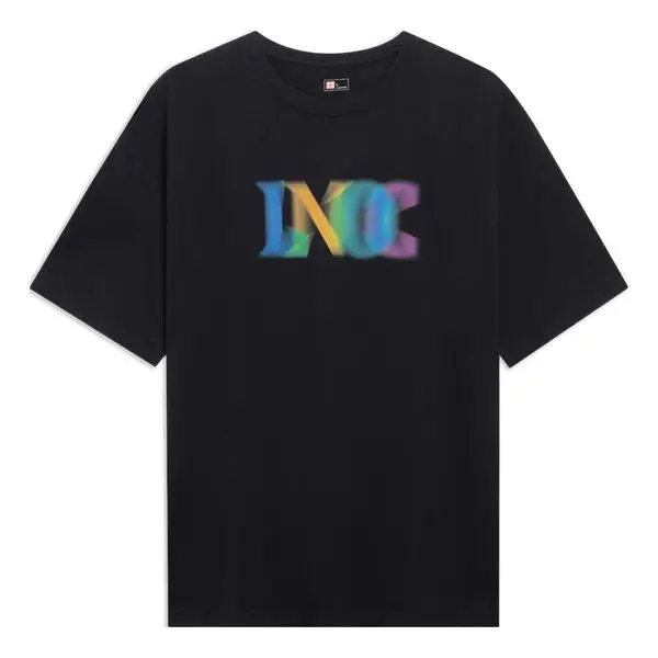 LI-NING Graphic T-shirt 'black - Black/multi-color