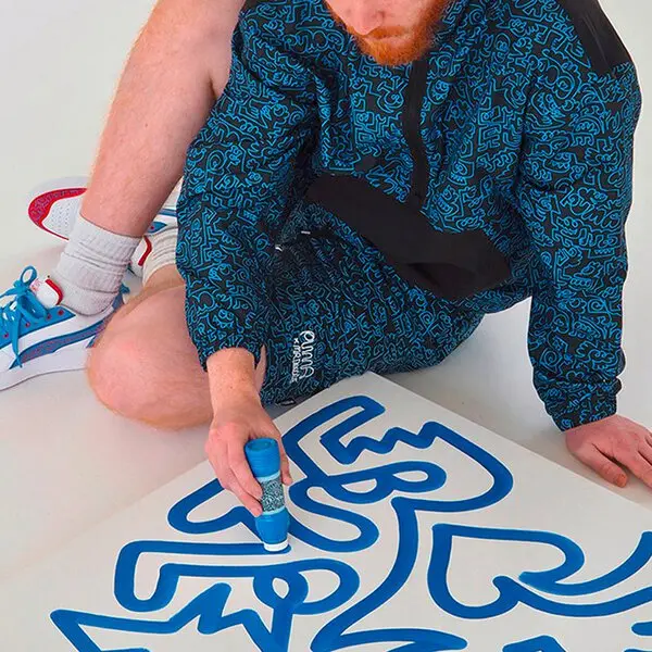 PUMA X Mr Doodle Graffiti Print Stand Collar Jacket