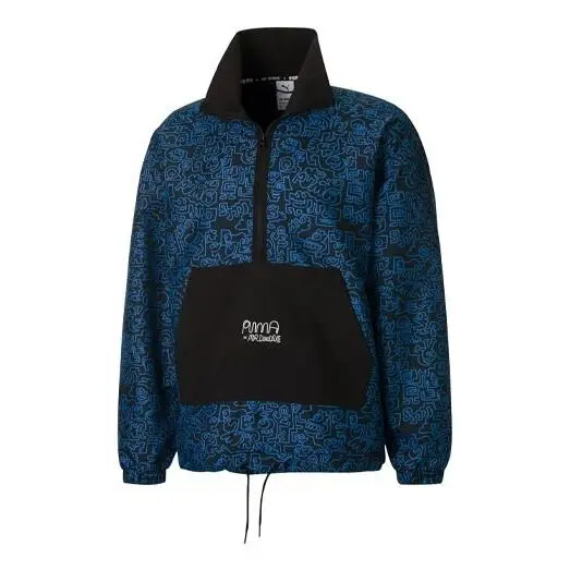 PUMA X Mr Doodle Graffiti Print Stand Collar Jacket