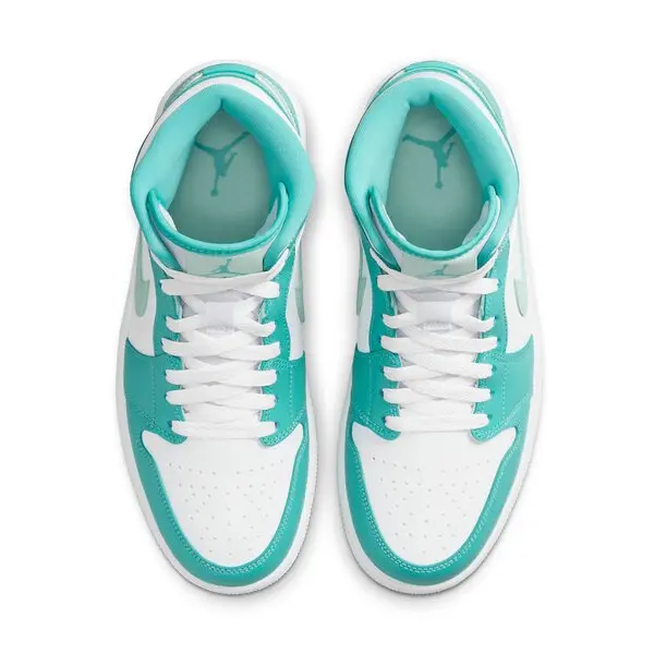 JORDAN 1 Mid Sneakers - Green/white