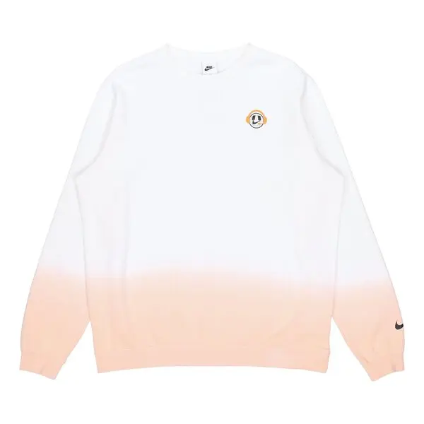Nike Logo Gradient Printing Round Neck White - Default Color