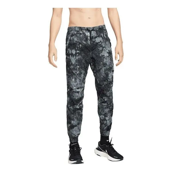 Nike Packable Full Print Logo Plaid Casual Bundle Feet Sports Pants/trousers/joggers Black - Multi-color