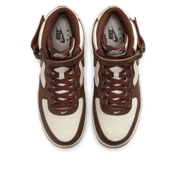 Nike Force 1 Mid "brown Plaid - Brown/cream