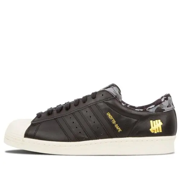 Adidas X A Bathing Ape X Undefeated Superstar 80v - Black