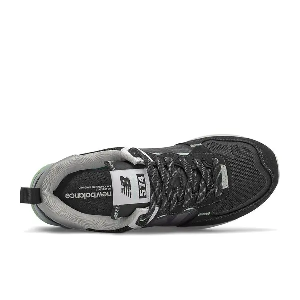 NEW BALANCE 574 Athletic Sneakers - Black/green