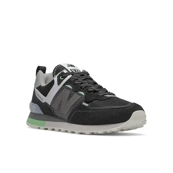 NEW BALANCE 574 Athletic Sneakers - Black/green