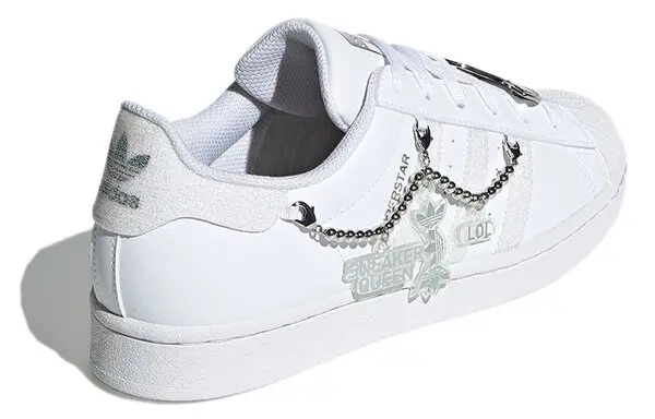 Adidas Originals Superstar With Embellished Detailing - White/grey