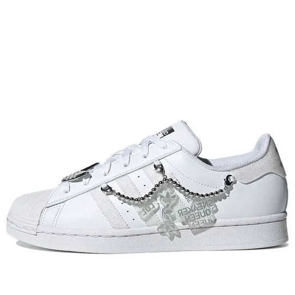 Adidas Originals Superstar With Embellished Detailing - White/grey