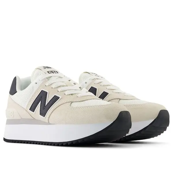 NEW BALANCE 574 Plus Platform Sneakers - Linen/sea Salt/phantom