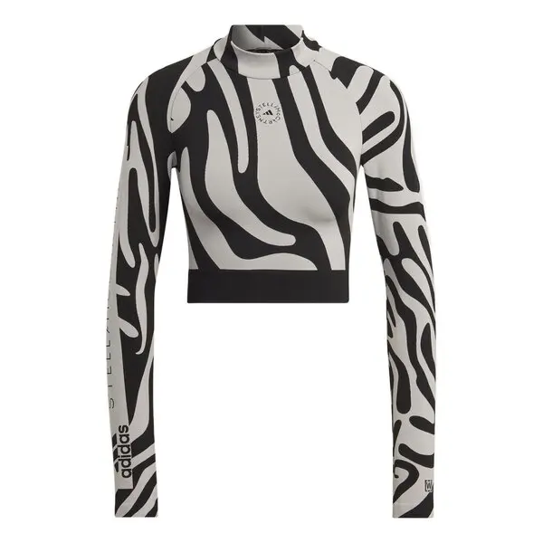 Adidas By Stella Mccartney Seamless Wolford Crop Top - White/black