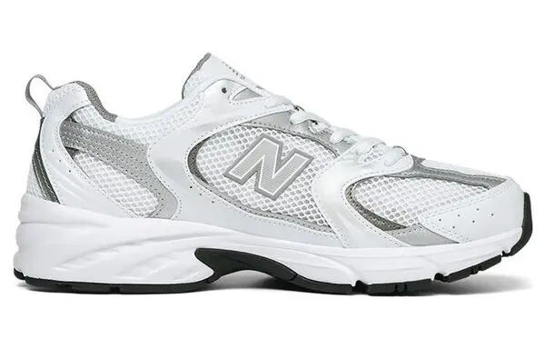 NEW BALANCE 530 Silver Athletic Sneakers - White