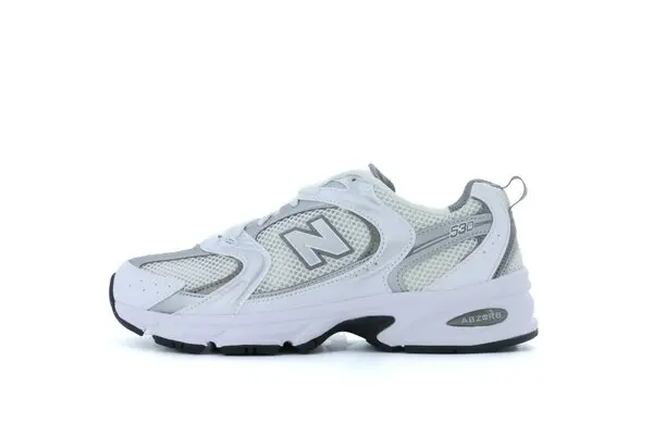 NEW BALANCE 530 Silver Athletic Sneakers - White