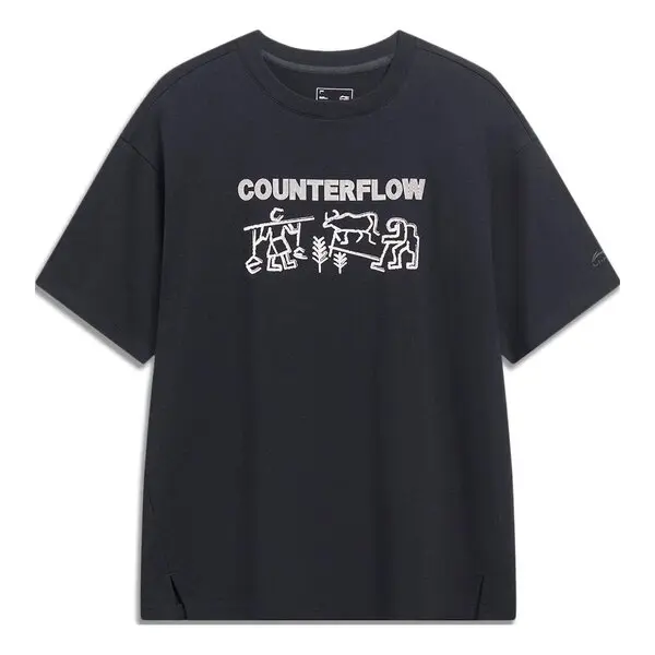 LI-NING Counterflow Logo T-shirt 'black