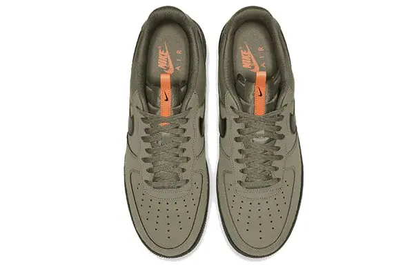 Nike Force 1 Low "medium Olive Black-starfish" Sneakers - Green