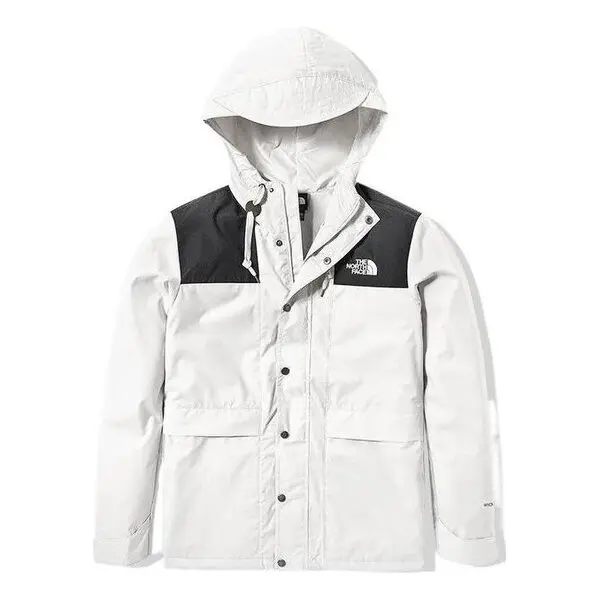 The North Face Logo Mountain Windbreaker Jacket - White