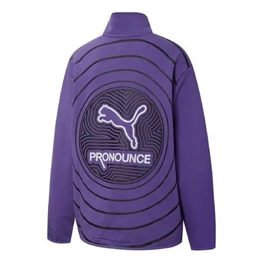 PUMA X Pronounce Half-zip Logo Sweatshirt - Tan