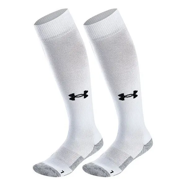 Under Armour Knee High Soccer Socks - White/grey/black