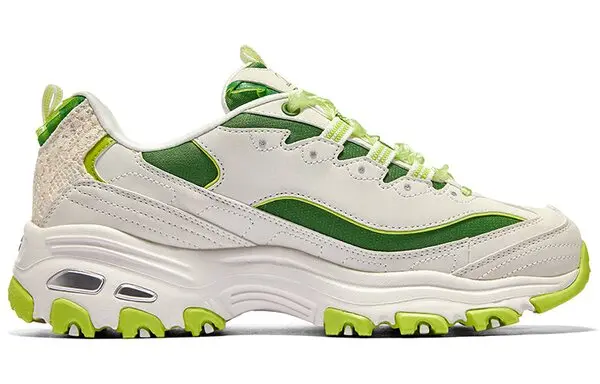 Sketchers D'lites 1.0 Chunky Sneakers - Beige/green