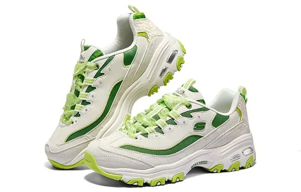 Sketchers D'lites 1.0 Chunky Sneakers - Beige/green