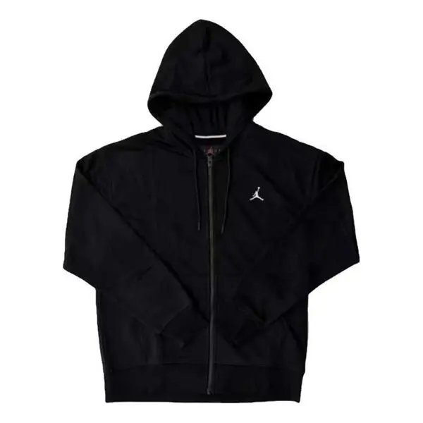 JORDAN Full Zip Hoodie 'black - Black/multi-color