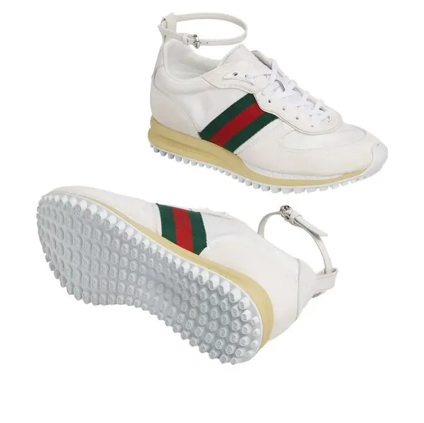Gucci Re-motion Sneakers With Ankle Strap - White