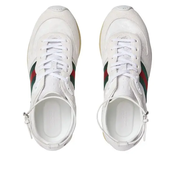 Gucci Re-motion Sneakers With Ankle Strap - White