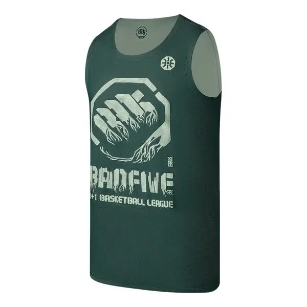 LI-NING X Jon Burgerman Badfive Reversible Basketball Jersey - Forest Green