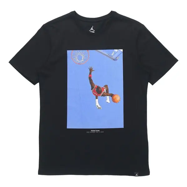JORDAN Slamdunk Printed Sports Tee - Black