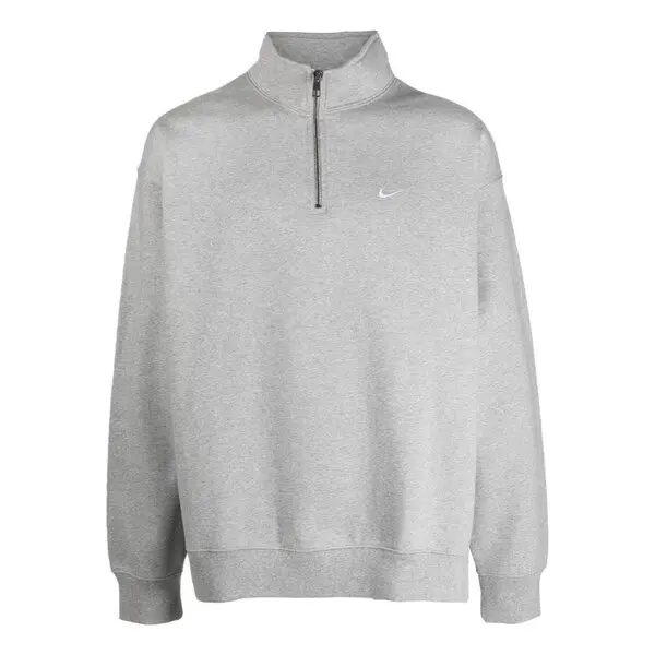 Nike Half Zip Long Sleeve Wool Sweater - Grey