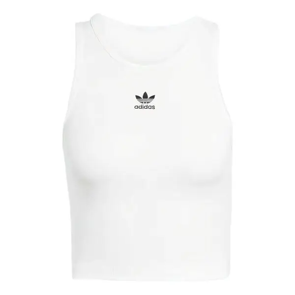 Adidas Essentials Ribbed Tank Top - White