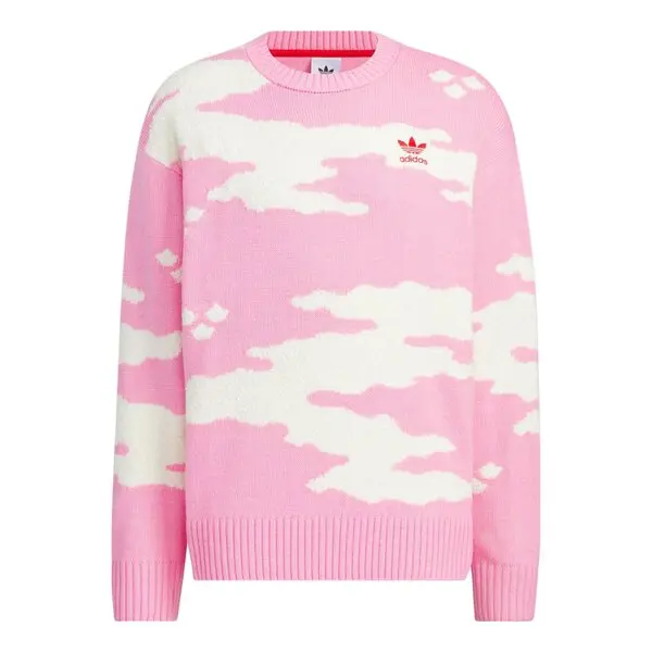 Adidas Originals "asia Sizing" Sweater - Pink/white