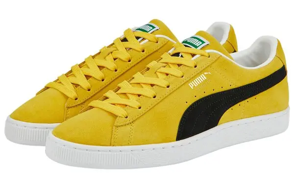 PUMA Suede Classic 21 Low Top Sneakers - Yellow/black