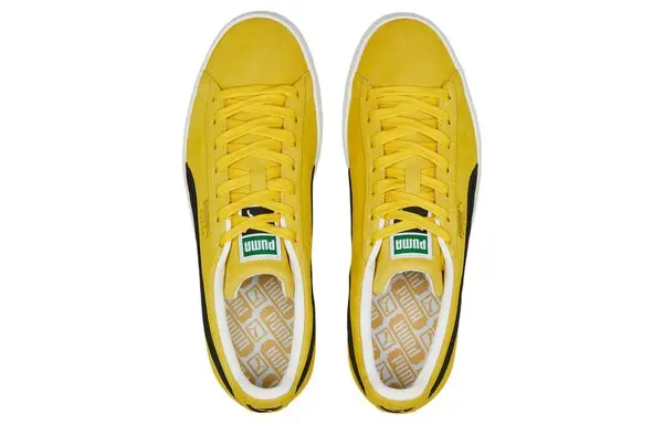 PUMA Suede Classic 21 Low Top Sneakers - Yellow/black