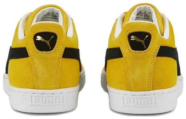 PUMA Suede Classic 21 Low Top Sneakers - Yellow/black