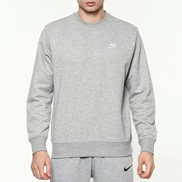 Nike Club Crewneck Long Sleeve Shirt - Grey