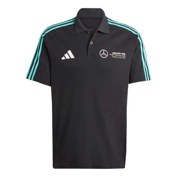 Adidas Mercedes Amg Petronas Formula One Team Dna Polo Shirt Asia Sizing 'black - Black/white