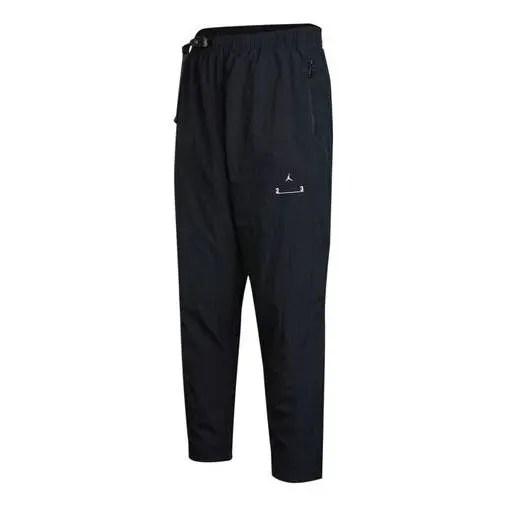 Nike J 23e Woven Pant Solid Color Casual Knit Sports Pants/trousers/joggers Autumn Black - Default Color
