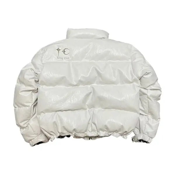 THUG CLUB Leather Puffer Jacket