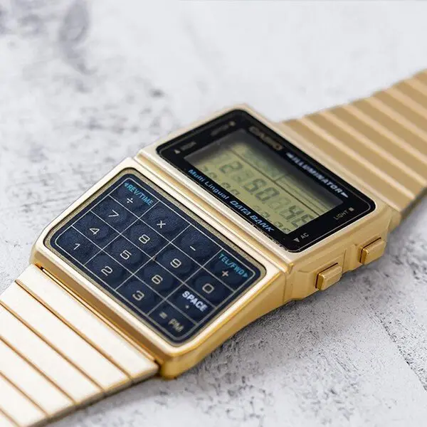 Casio Quartz Water Resistant Analog Digital Watch - Gold