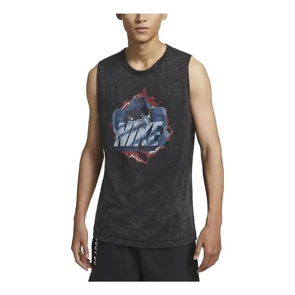 Nike Dri-fit Training Gym Tank Top - Black/multi-color