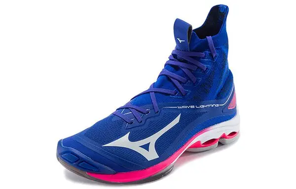 Mizuno Wave Lightning Neo High Top Sneakers - Blue/white