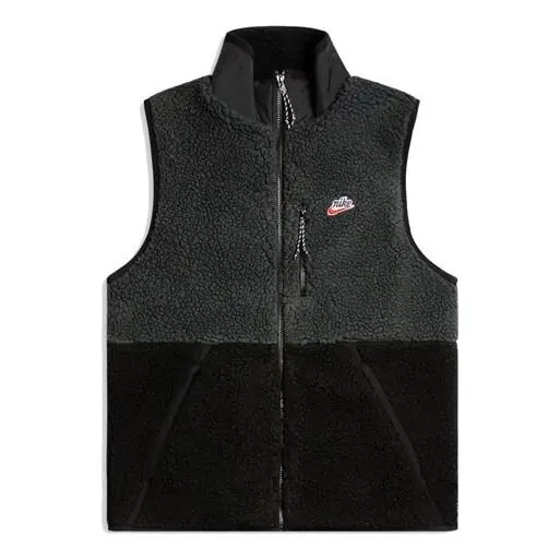 Nike Sherpa Fleece Vest Sports Stay Warm - Black