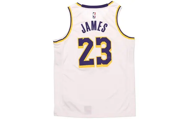 Nike Nba Los Angeles Lakers Lebron James No. 23 Jersey - White