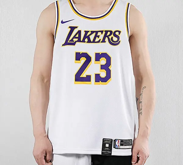 Nike Nba Los Angeles Lakers Lebron James No. 23 Jersey - White