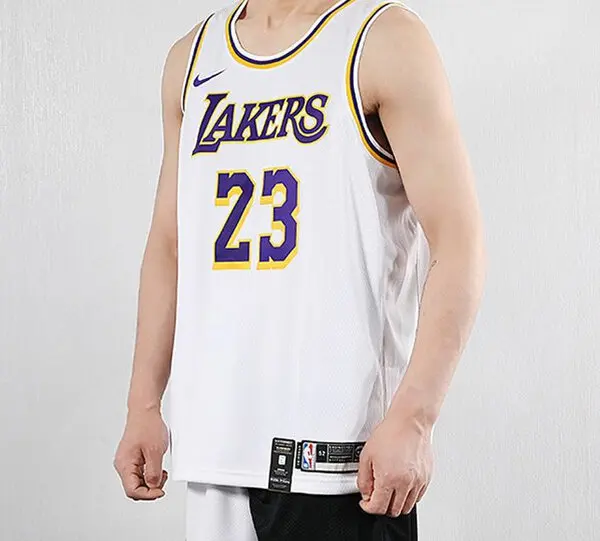 Nike Nba Los Angeles Lakers Lebron James No. 23 Jersey - White