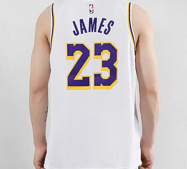 Nike Nba Los Angeles Lakers Lebron James No. 23 Jersey - White